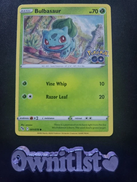 BULBASAUR 001/078 01/78 Pokemon Card Pokémon GO Common EUR 1,68 ...