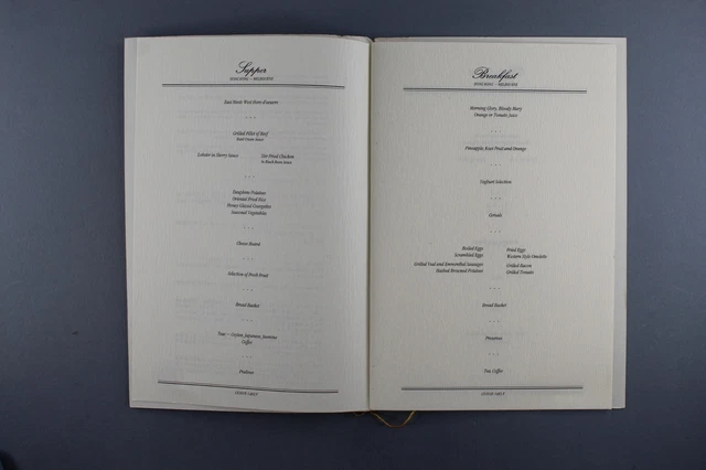 CATHAY PACIFIC FIRST Class Vintage Airline Menu Hong Kong - Melbourne ...