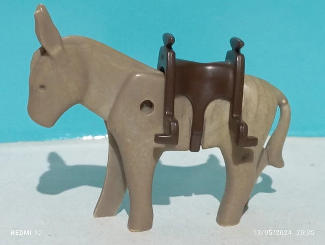 FIGURINE PLAYMOBIL BEURRE Âne Mule Mula Burra Ref 3747 3802 3816 Mine ...