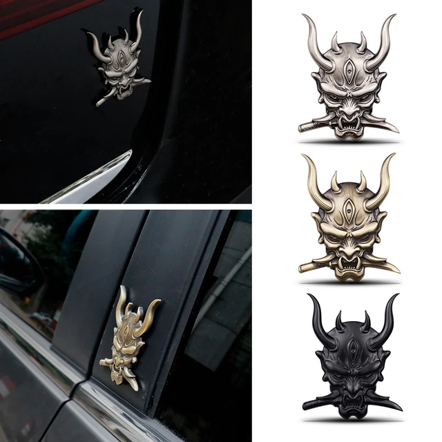 GHOST SAMURAI WARRIOR Emblem Car Sticker Decal Devil Death Skull Badge ...