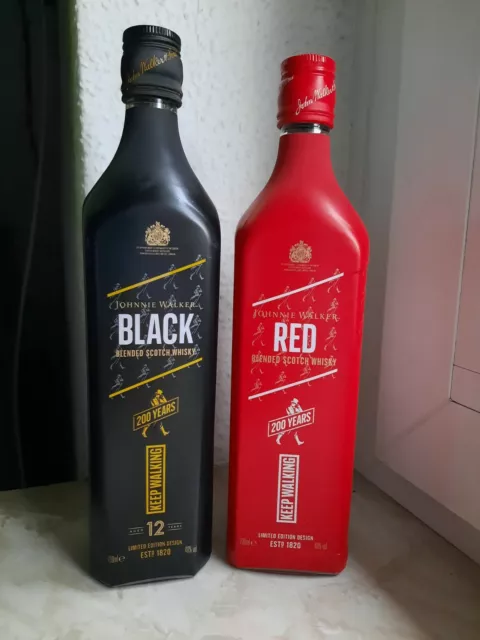 JOHNNIE WALKER 200 Years 0,7l 1x Red 1x Black Label Scotch 40% Whisky ...