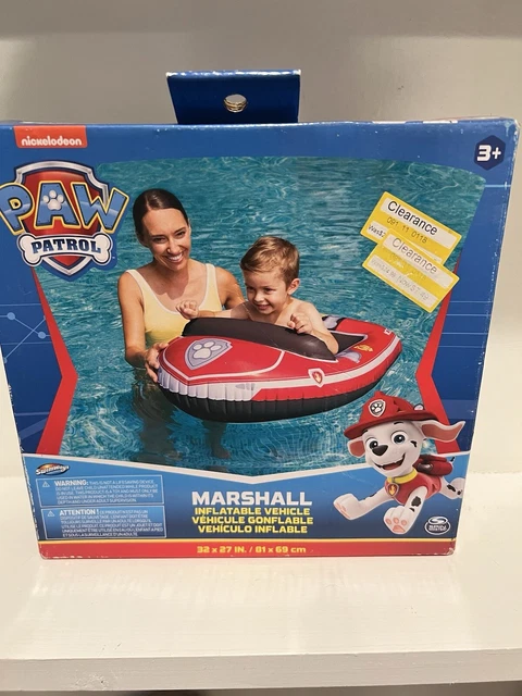 SWIMWAYS NICKELODEON PAW Patrol Marshall Inflatable Pool Boat Vehicle ...