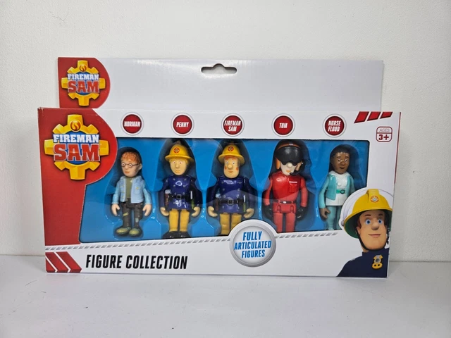 BBC CBEEBIES FIREMAN SAM 5 FIGURES SET NORMAN PENNY TOM NURSE FLOOD 9 ...