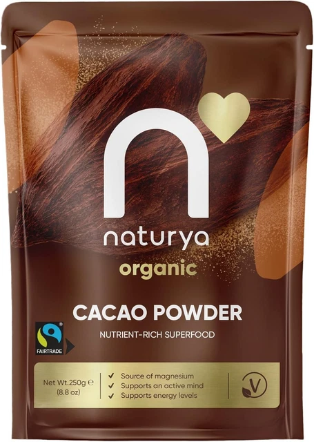 NATURYA FAIRTRADE ORGANIC Cacao Powder, 250g 14.71 g (Pack of 17) £12. ...
