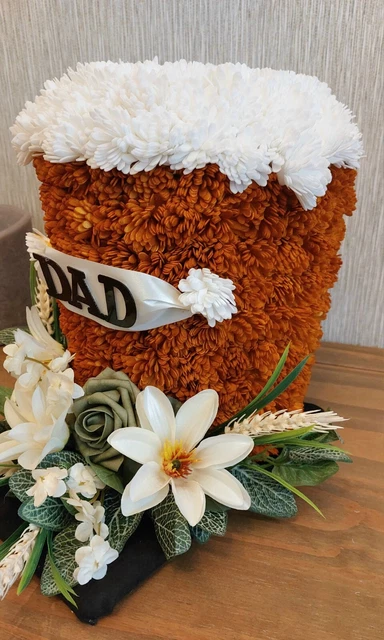 PINT OF BEER/LAGER Funeral Flower Tribute £65.00 - PicClick UK