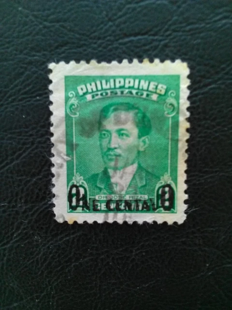 PHILIPPINES USED STAMP 1950 Dr Jose Rizal Overprint 2 Centavos Green. £ ...