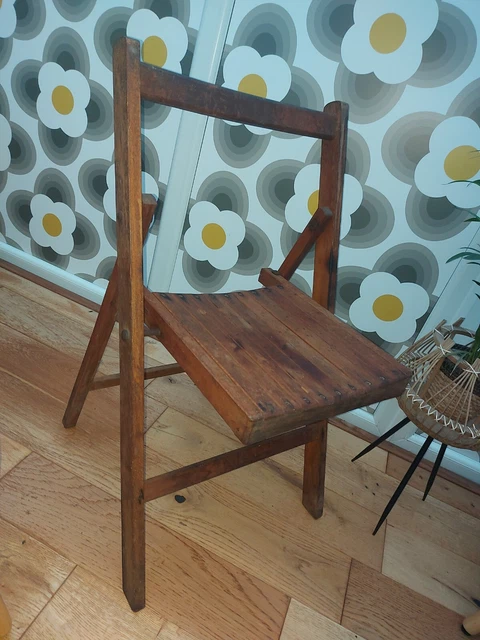 WAR DEPARTMENT STAMPED WD Folding Wooden Chair Operations Briefing Room ...