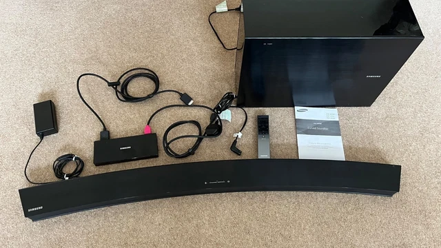 SAMSUNG CURVED sound bar with Bluetooth subwoofer speaker £135.90 ...