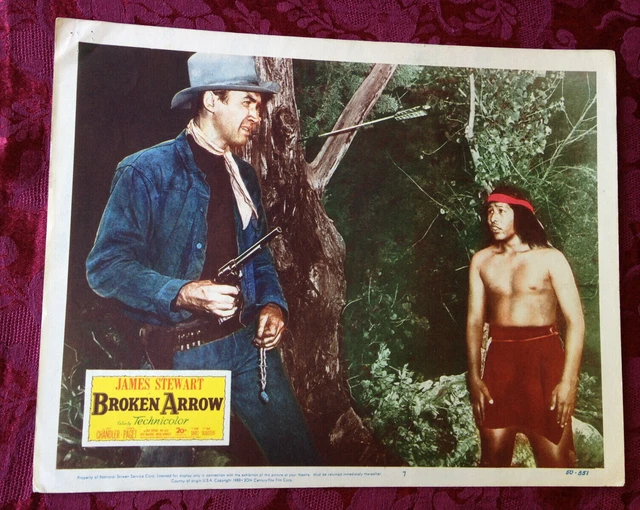 BROKEN ARROW ORIG LOBBY CARD James Stewart Debra Paget Jay Silverheels ...