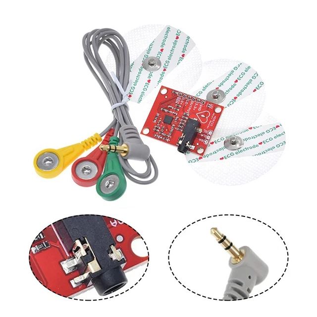 AD8232 MUSCLE ELECTRICAL Sensor Module analog raw signal EMG collect ...