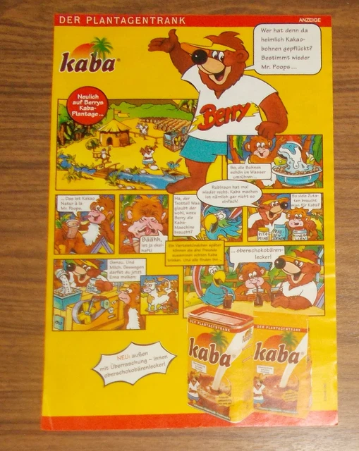 SELTENE WERBUNG KABA - Mr. Poops Comic 1995 EUR 2,99 - PicClick DE