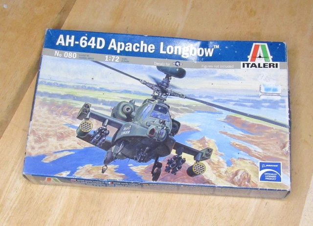 ITALERI 1/72 APACHE Longbow AH-64D (started) M4A1 Calliope (parts only ...