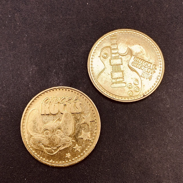 CHUCK E CHEESE Token 'Chuck E Rocks' Mouse American Iconic Family Food ...