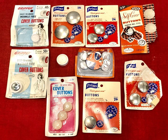 VINTAGE PRIMS GRIPPER Risdon Maxant Cover Your Own Buttons Variety $12. ...