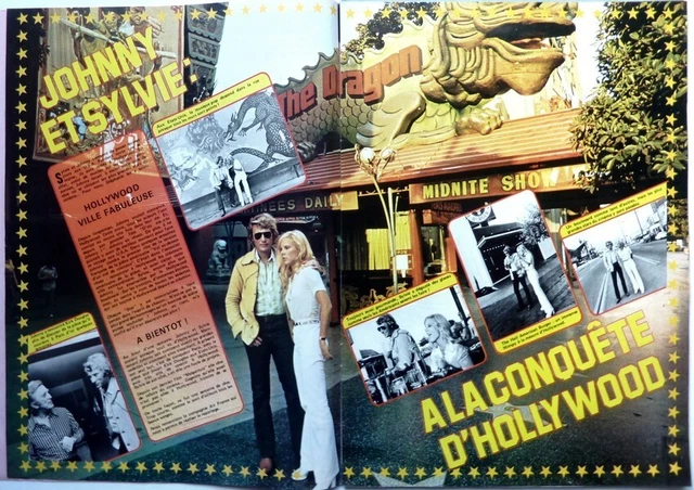 *SYLVIE VARTAN ET JOHNNY HALLYDAY = COUPURE DE PRESSE 2 PAGES 1973 ...