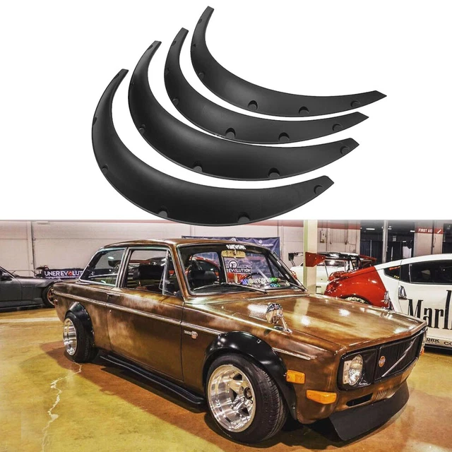 4.5& FENDER FLARES Extension Wheel Extra Wide Body Kit For Volvo 142 ...