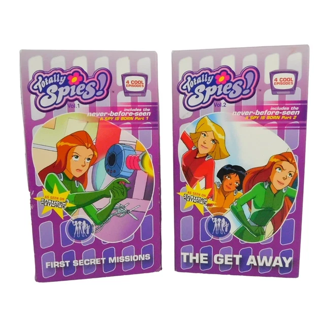 TOTALLY SPIES VOL 1 Vol 2 VHS Cartoon Network Secret Missions Get Away ...