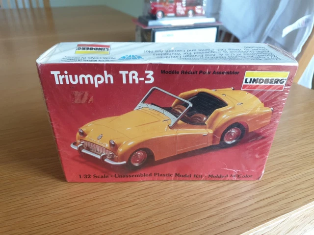 LINDBERG TRIUMPH TR-3 plastic model kit - Rare and Unopened 1/32 Scale ...