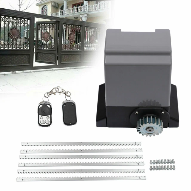 SLIDING GATE OPENER 1200/1800kg Electric Automatic Motor Remote Kit ...