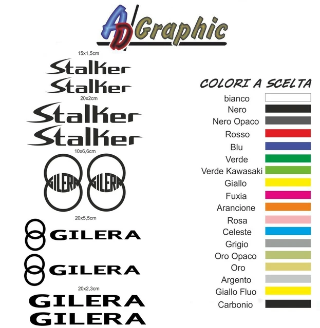 KIT ADESIVI ADESIVO Stickers pegatina decal sticker compatibile gilera ...