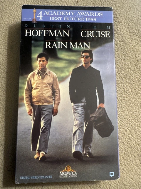 RAIN MAN (VHS 1988) Dustin Hoffman, Tom Cruise, Valeria Golino, Barry Levinson £7.67 - PicClick UK