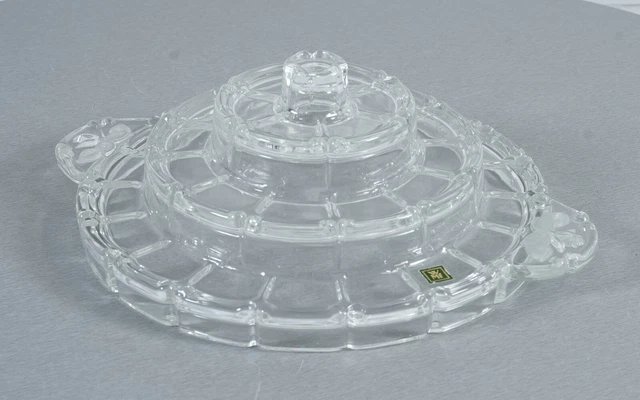 WMF KRISTALL GLAS Käseigel Käsepyramide Käseplatte Vintage 1970er Jahre ...