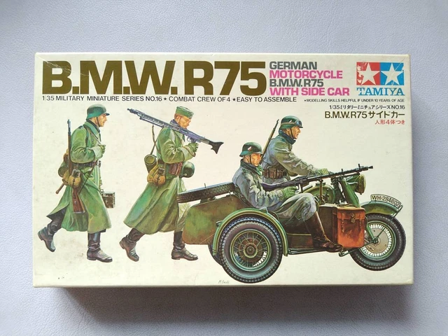 TAMIYATAMIYA/GERMAN ARMY 1/35 Bmw R75 Sidecar Handle Movable Stand ...