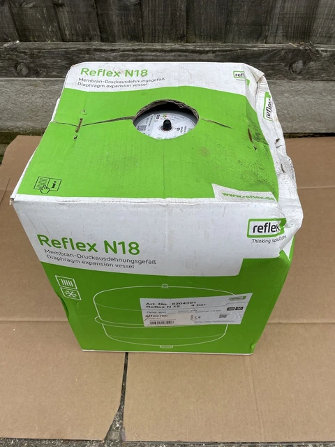 REFLEX WINKELMANN REFLEX N18 18 Litre Expansion Vessel Grey 4/1.5 bar ...