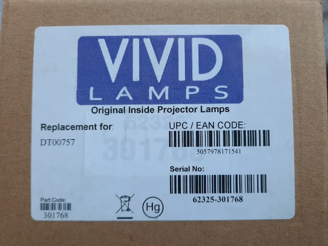 VIVID LAMPADE SOSTITUZIONE Proiettore Lampada per Hitachi DT00757 ...