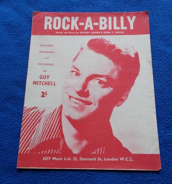 VINTAGE 1957 SHEET Music ROCK-A-BILLY by GUY MITCHELL - In Good ...