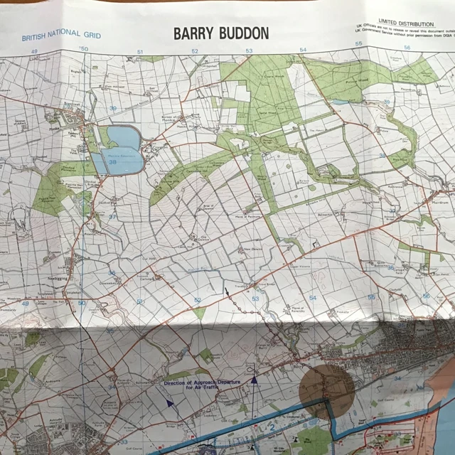 ORIGINAL BRITISH ARMY MAP: BARRY BUDDON TRAINING AREA, 94x64cm £14.00 ...