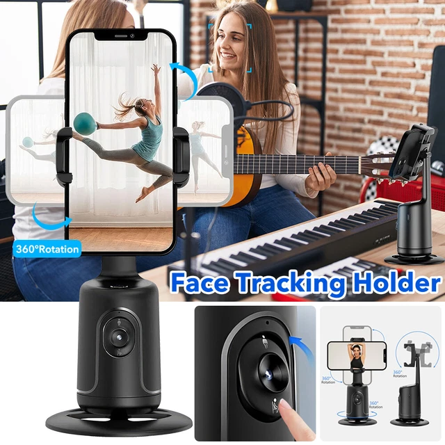 AUTO FACE TRACKING Tripod Phone Camera Mount 360° Rotation Smart ...