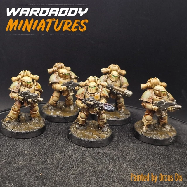 PRO PAINTED WARHAMMER 40k Death guard MK3 marines ×5 R1 games workshop ...