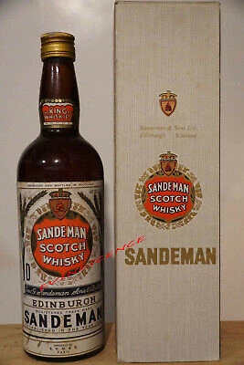 RARE ANCIEN WHISKY Scotch SANDEMAN bouteille 75cl 1940-1950's vieux ...