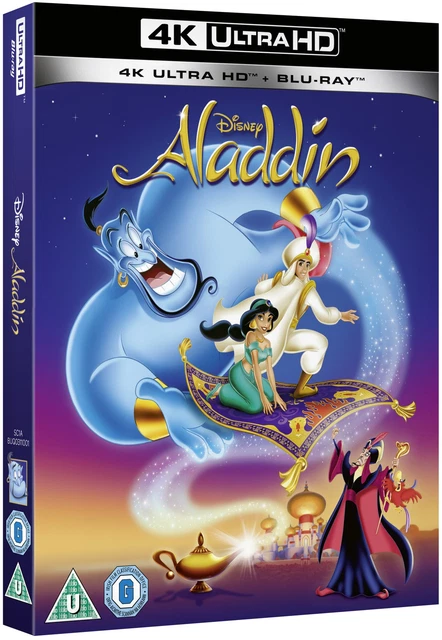 ALADDIN (4K UHD Blu-ray) Robin Williams Scott Weinger Linda Larkin ...