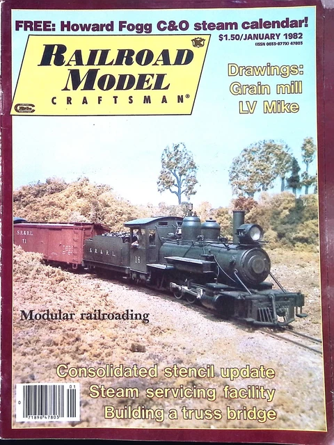 RAILROAD MODEL CRAFTSMAN Magazine January 1982 Modular Railroading ...