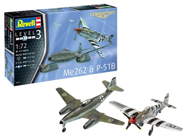 AIRCRAFT FOR COMBAT War vehicles Model Assembly Kit ME262 & P-51B £18. ...