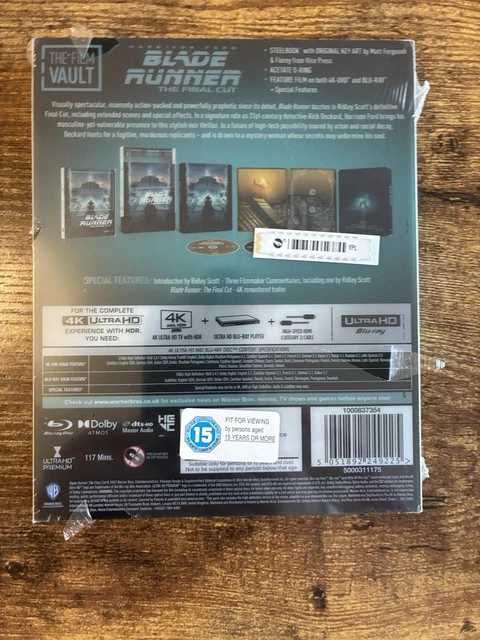 BLADE RUNNER THE Final Cut 4K UHD Blu-ray Steelbook £52.70 - PicClick UK