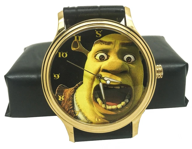 VINTAGE ORIGINAL SHREK COMIC ART SOLID BRASS COLLECTIBLE WATCH w SHREK ...