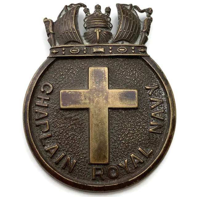 WW1 ROYAL NAVY Chaplain Department Christian Padre Officers Naval Cap ...