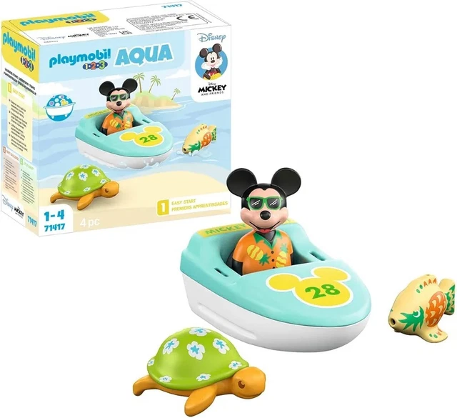 PLAYMOBIL JUNIOR AQUA Disney Mickey Mouse: Mickeys Boat Tour Bath Play ...