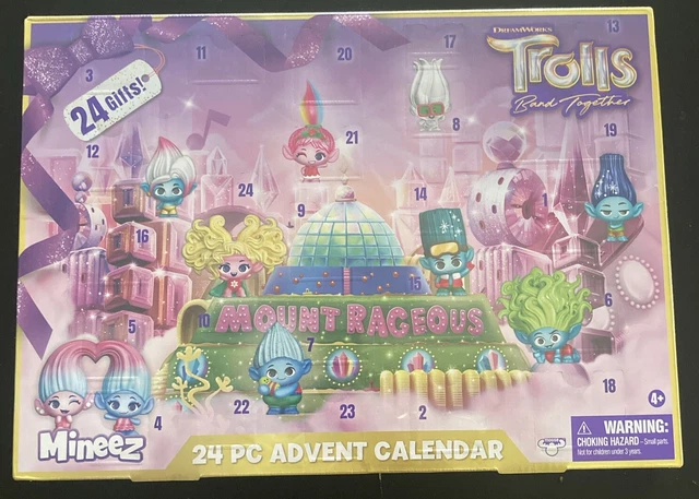 DREAMWORKS TROLLS BAND Together Mineez 24 pc Holiday Advent Calendar £ ...
