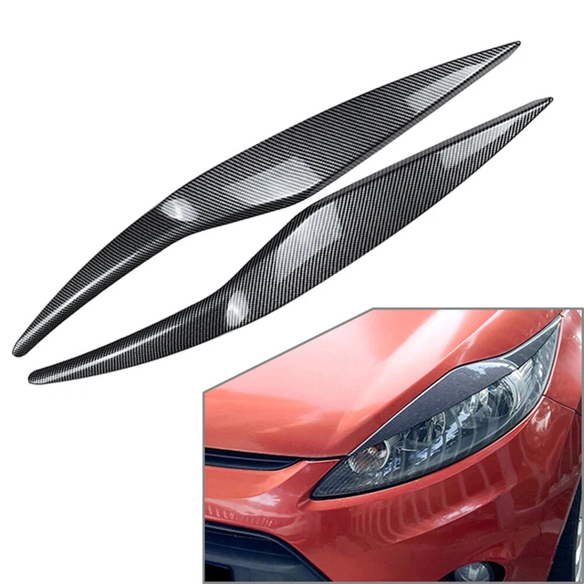 HEADLIGHT HEADLAMP EYEBROW Eyelids Frame Cover Trim For Ford Fiesta MK6 ...