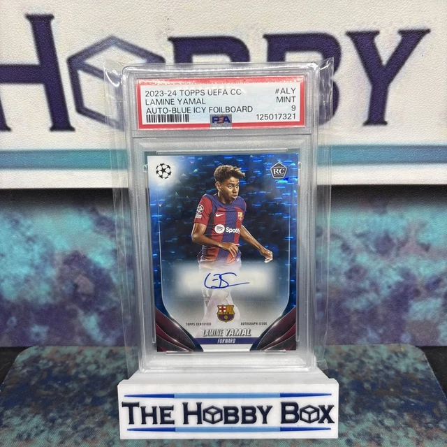 2023-24 TOPPS UEFA CC - Lamine Yamal - Auto - Blue Icy Foil Board /99 £ ...