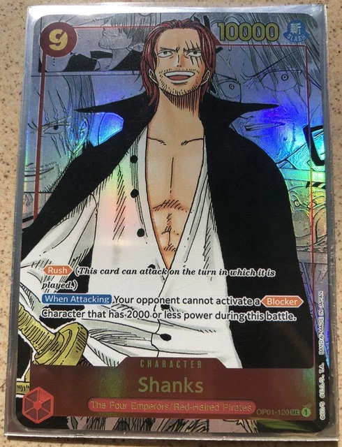 PROXY ONE PIECE TCG ENG Shanks OP01-120 Secret Manga Art Paralle PROXY ...
