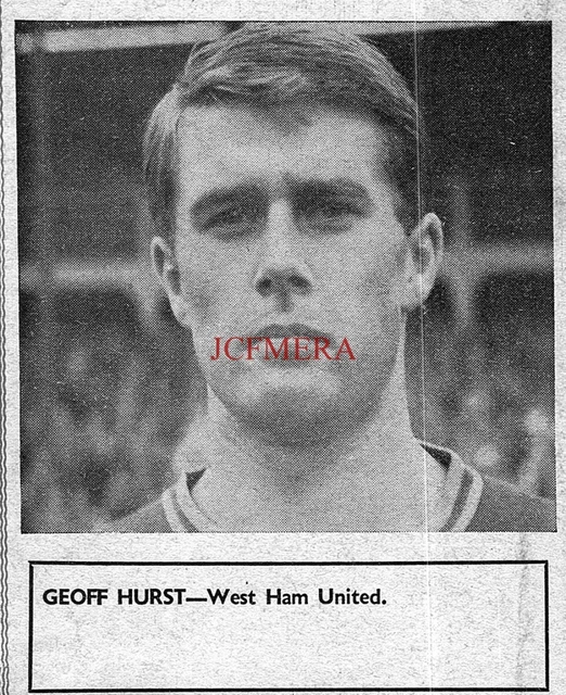 GEOFF HURST WEST Ham Utd. F.C. Petite impression photo vintage 1966 ...