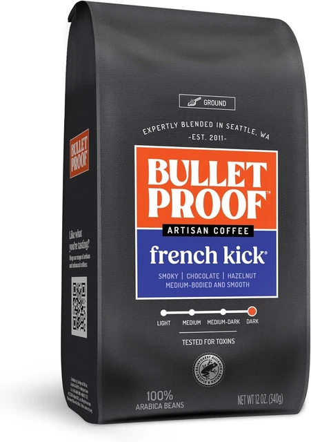 BULLETPROOF 'FRENCH KICK' Dark Roast Ground Coffee 340g £28.87 ...