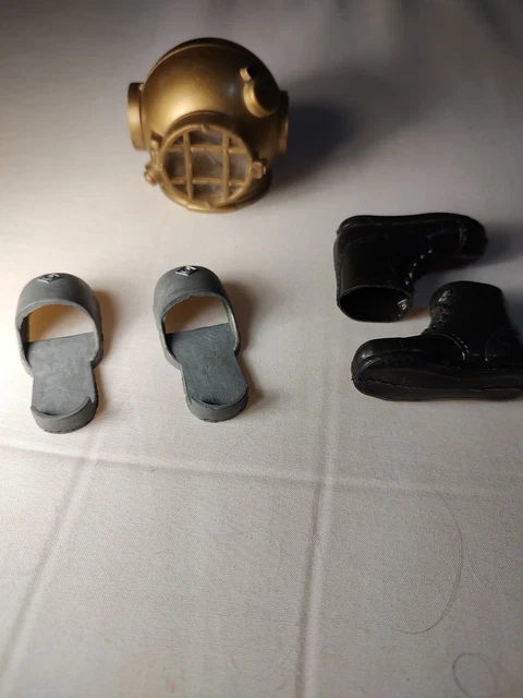 VTG GI JOE Deep Sea Diving Helmet, weighted shoes, flat sole boots $25. ...