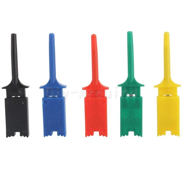 10PCS 5 COLOR Mini Grabber SMD IC Test Clip Hook Probe Jumper EUR 2,25 ...