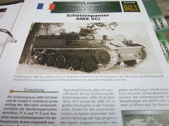 MILITÄRFAHRZEUGE ARCHIV LEICHTE Panzer 41.1 Schützenpanzer AMX VCI ...